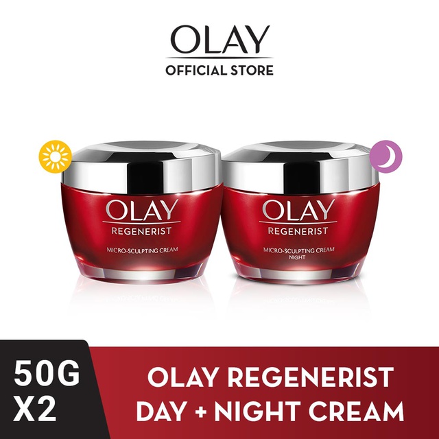 Bundle Olay Regen Micro-Sculpting Day + Night Cream Bundle | Shopee ...