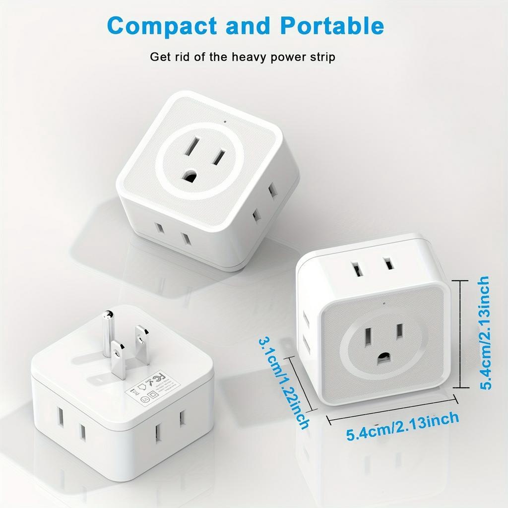 Extension Outlet Socket Plug with 5 Power Socket,Multi-Function Socket ...