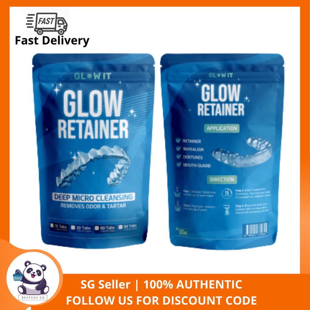 Glow It! Retainer & Denture Cleaner Tablets - 2 Weeks - 3 Mth Dental ...