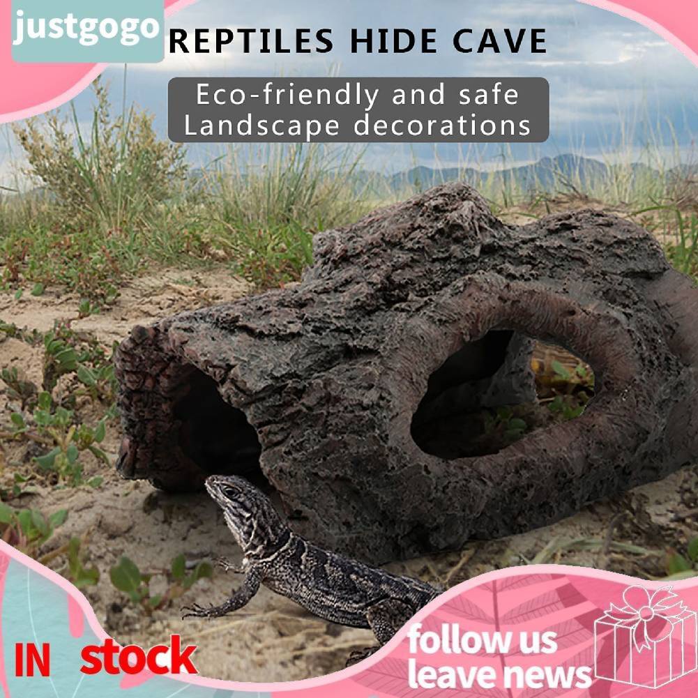 Simulation Resin Tree Bark Amphibians Reptile Hide Cave Landscape for ...