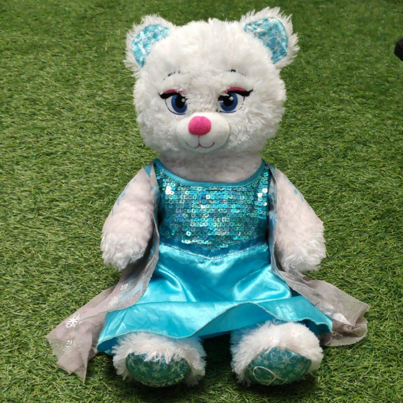 A Doll Teddy Bear Chapter Disney Frozen Fever Elsa Blue Sequin Outfit ...