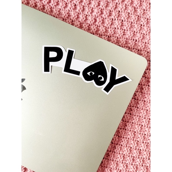 💖WATERPROOF💖 Black Play CDG Sticker #1273 | Shopee Singapore