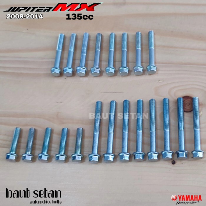 MESIN Full set of left and right engine block bolts for Jupiter MX 135 ...