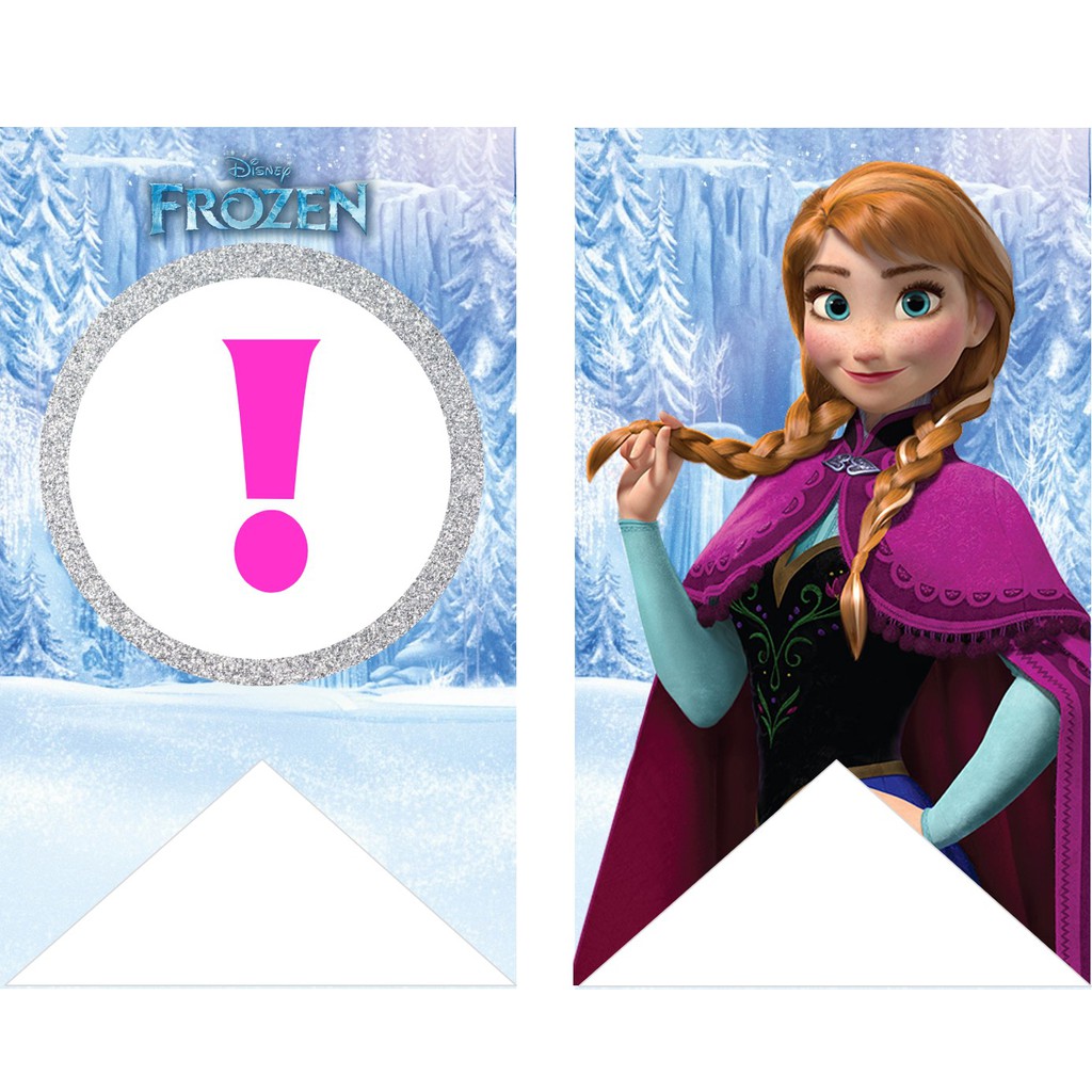 Bunting Banner - Frozen -- Happy Birthday | Shopee Singapore