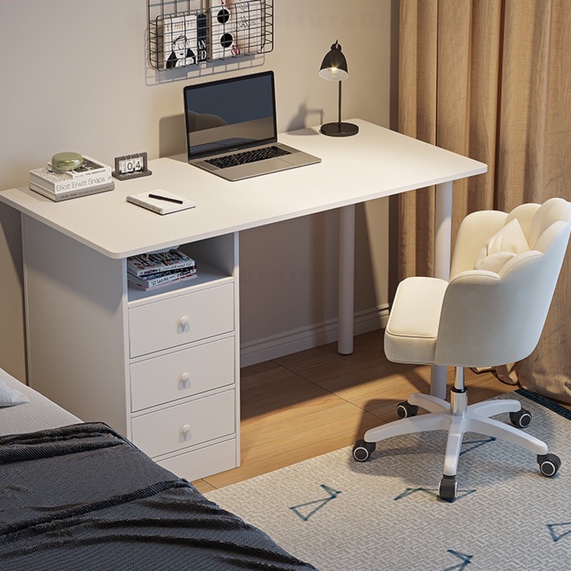 Red Study Table Computer Desk Desktop Home Office Desk With Drawer Desk ...