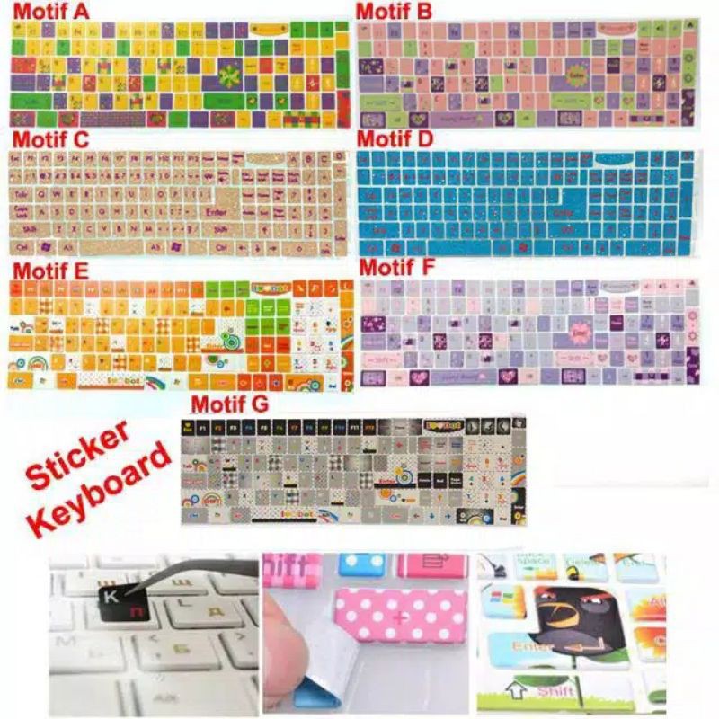 Keyboard/laptop Computer Stickers M005 | Shopee Singapore