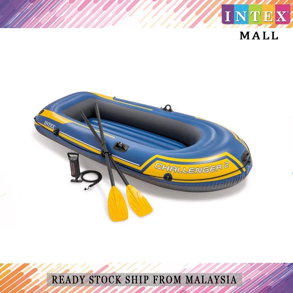 INTEX Challenger 3 Boat Set Inflatable Boat Fishing Boat PVC Rubber ...