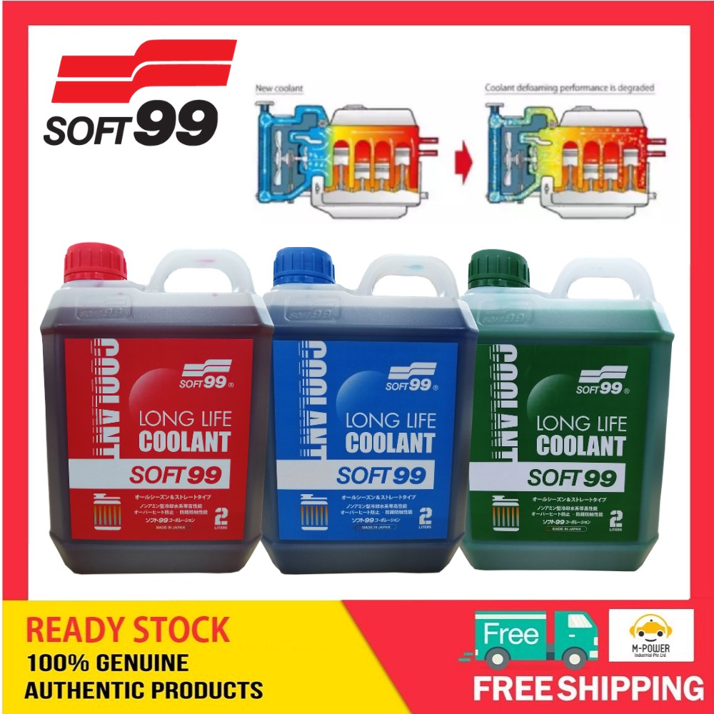 Soft99 Long Life Coolant - 2L - Made In Japan ( Green / Red / Blue ...