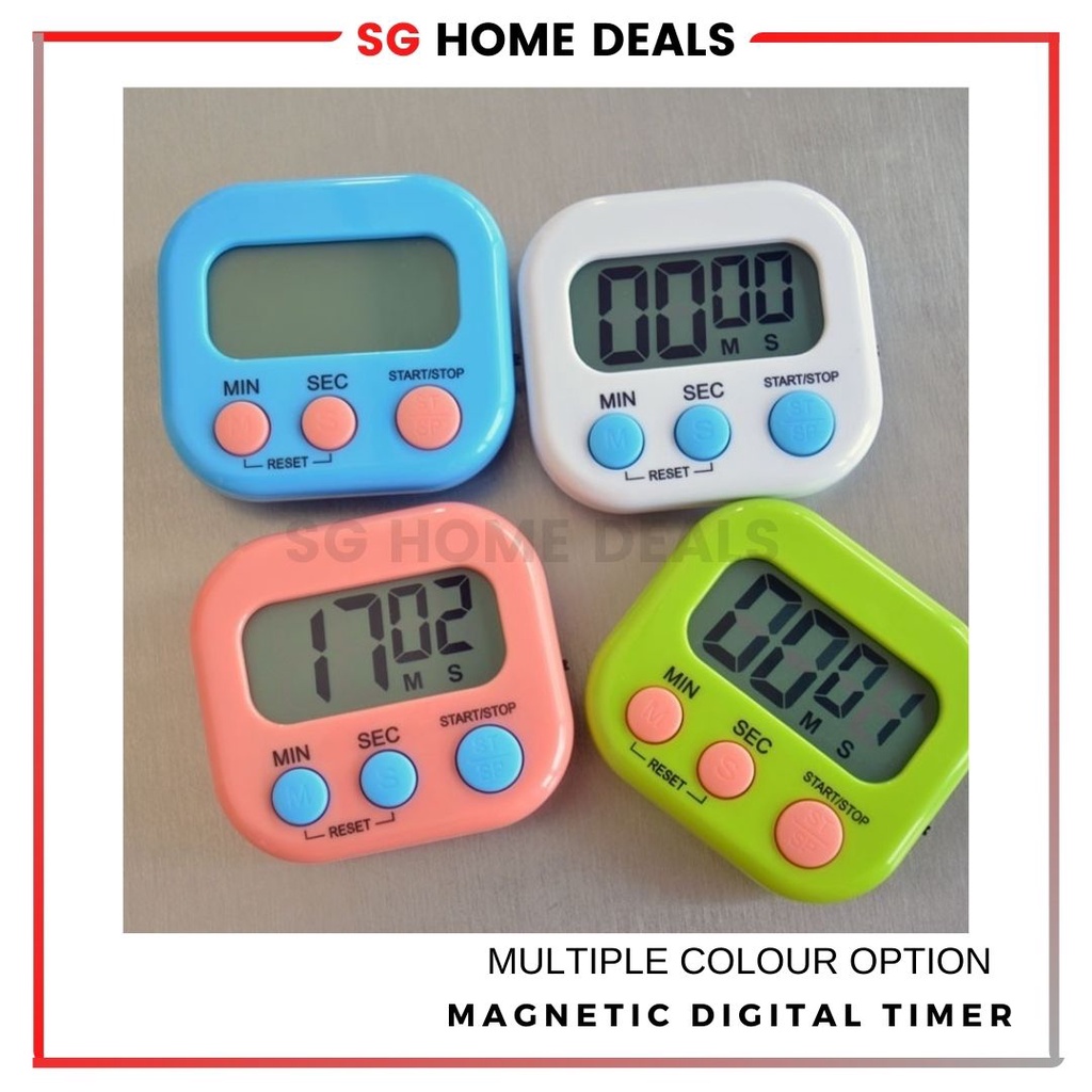[SG STOCKS] Electronic Magnetic Digital Timer, Kitchen Cooking Timer ...