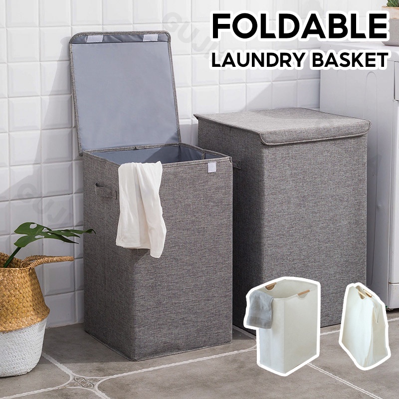 CLEAN Laundry Basket With Cover Laundry Bag Foldable Bag Organiser ...