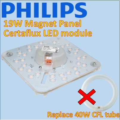 [Philips] 19W Certaflux magnet led panel DIY replacement light | Shopee ...