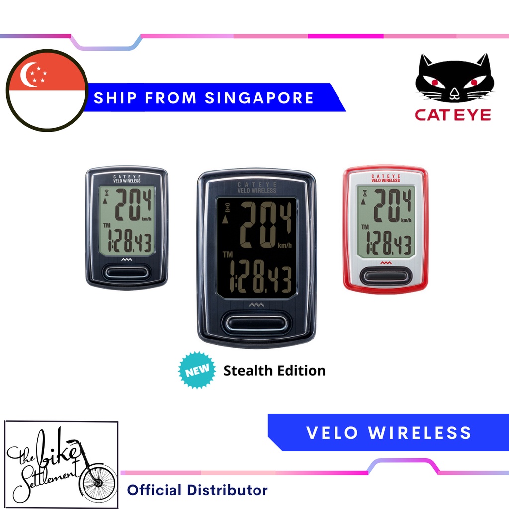 Cateye Velo Wireless Bicycle Cycling Speedometer Programmable odometer ...
