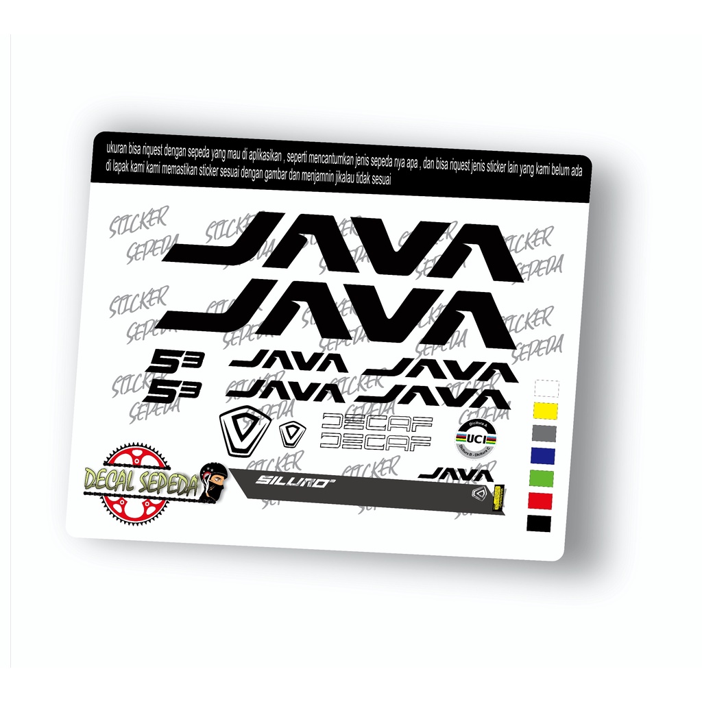 Java Bike decal - java siluro Bike sticker full cutting | Shopee Singapore