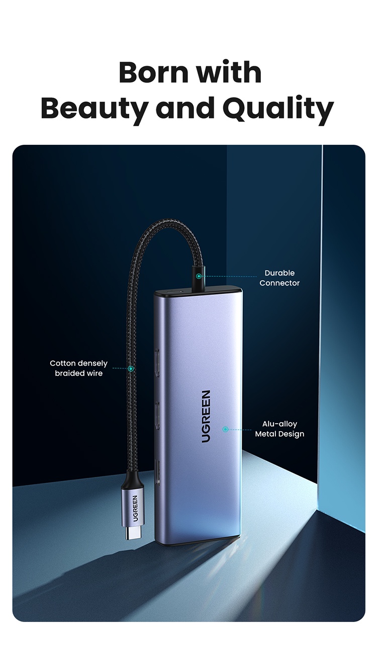 UGREEN 9-Ports Full-function Usb C HUB 4k 60Hz RJ45 PD for Macbook iPad ...