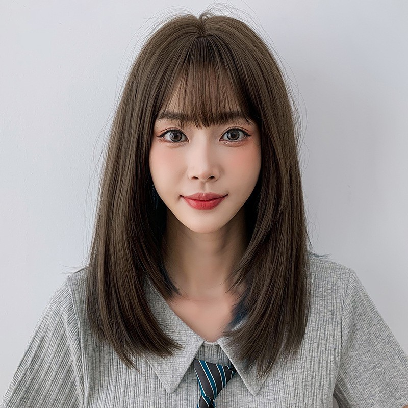 red burst network models wig long straight hair coloring gradients wigs entire top slightly ...