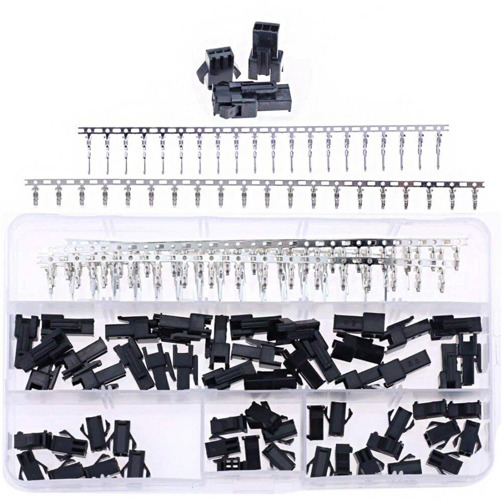 460pcs 2.5mm Pitch 2-Pin JST SM Male & Female Plug Housing Male/Female ...