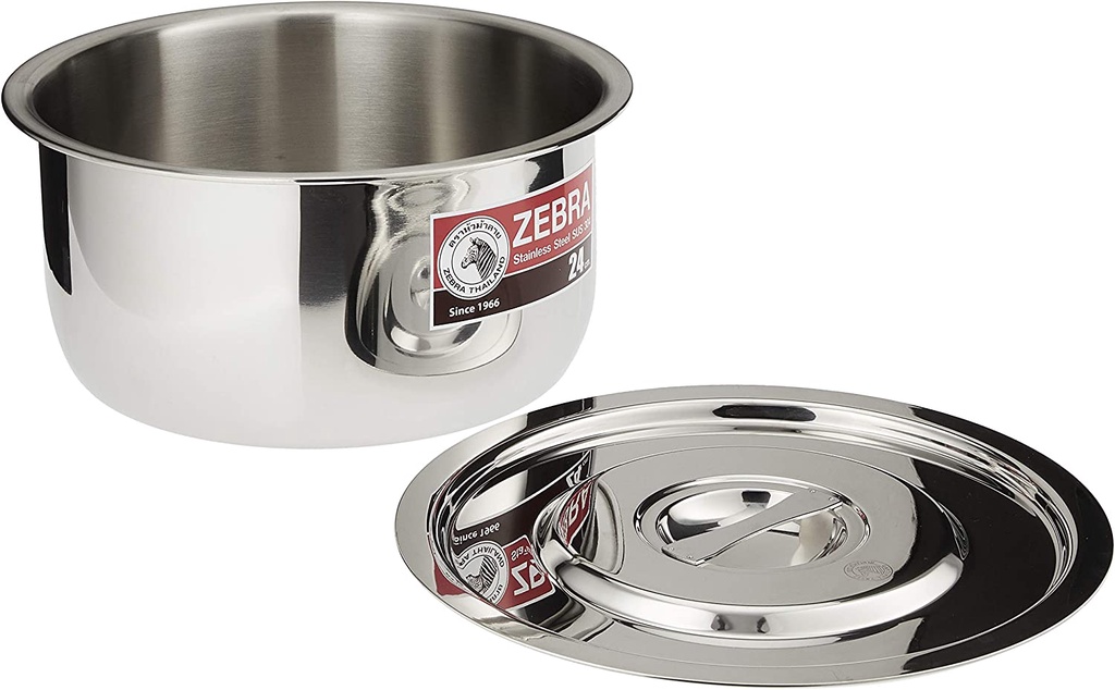 Zebra Stainless Steel Indian Pan with Lid 14cm 16cm 18cm 20cm 22cm 24cm ...