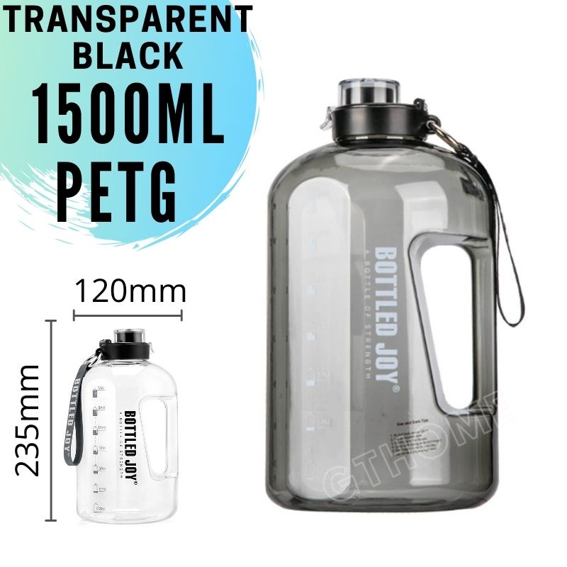 1500ml 2500ml Super Big Capacity Sport BPA Free Water Bottle | Shopee Singapore
