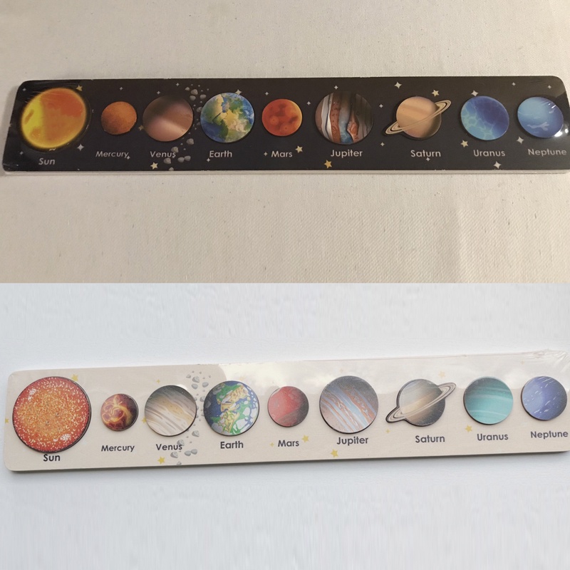 Eight Planets Puzzle Toy Sun Earth Solar System Montessori Wooden ...