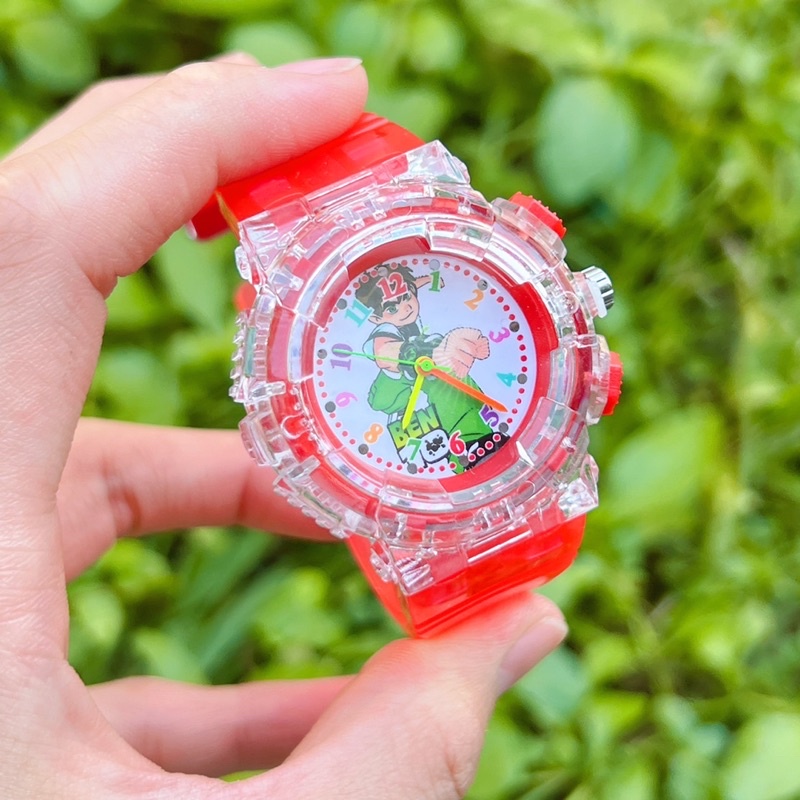 Ben10 Boy Watch With Color Changing Light Rubber Strap Available In ...