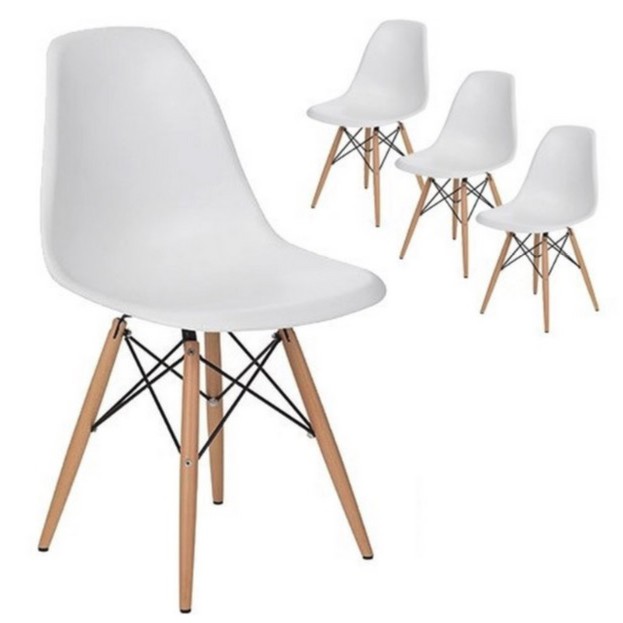 Anthony Designer Chair Bundle 4 Pcs (Black/White/Red) | Shopee Singapore
