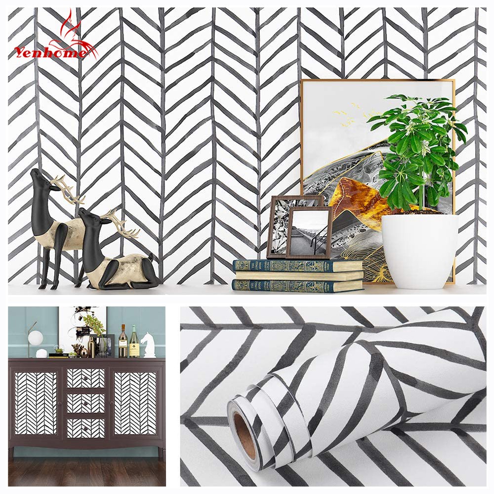 Waterproof Wallpaper Nordic Minimalism Bedroom Sticker Cabinet Wall ...