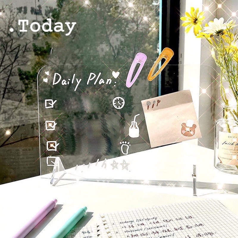 Acrylic Memo Writing Board (Clear / White) | Shopee Singapore