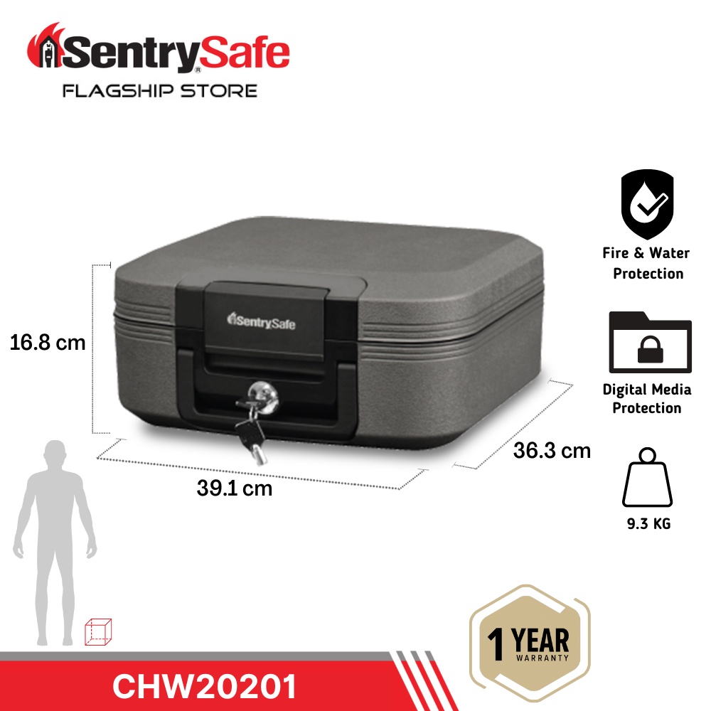 SentrySafe CHW20201 Fire & Water Proof Security Chest | Shopee Singapore