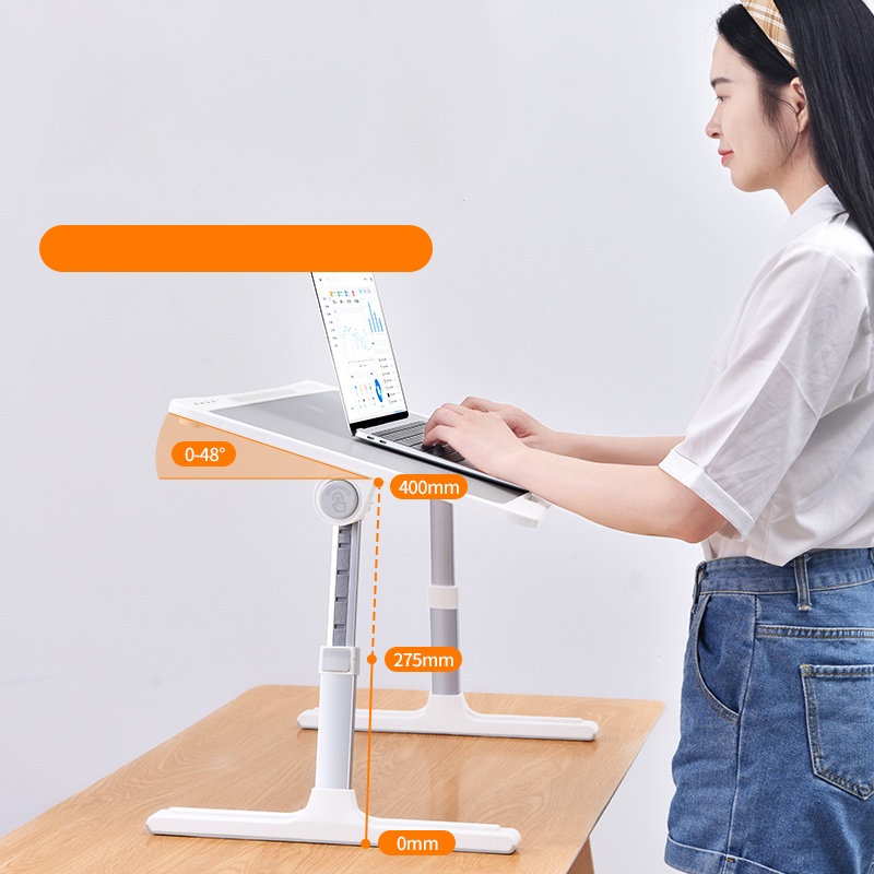OATSBASF Folding Laptop Table Lifting Reading Stand Multi-function ...