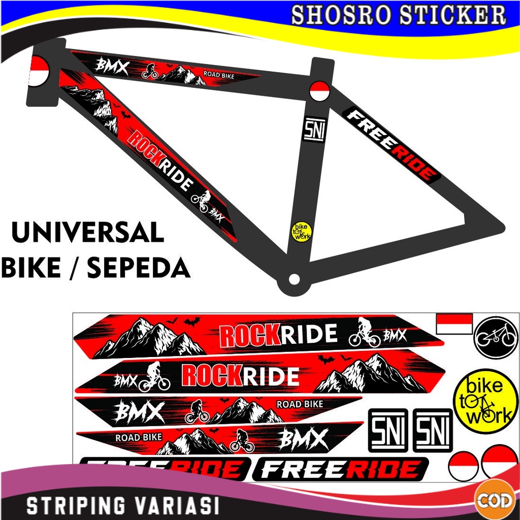 STRIPING MOTIF STICKERS UNIVERSAL BIKE MOTIF VARIATIONS / BIKE ...