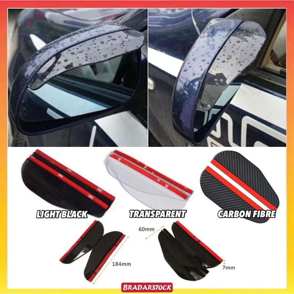 SIDE MIRROR VISOR GUARD Car Rear View Rain Protector Eyebrow AXIA MYVI ...