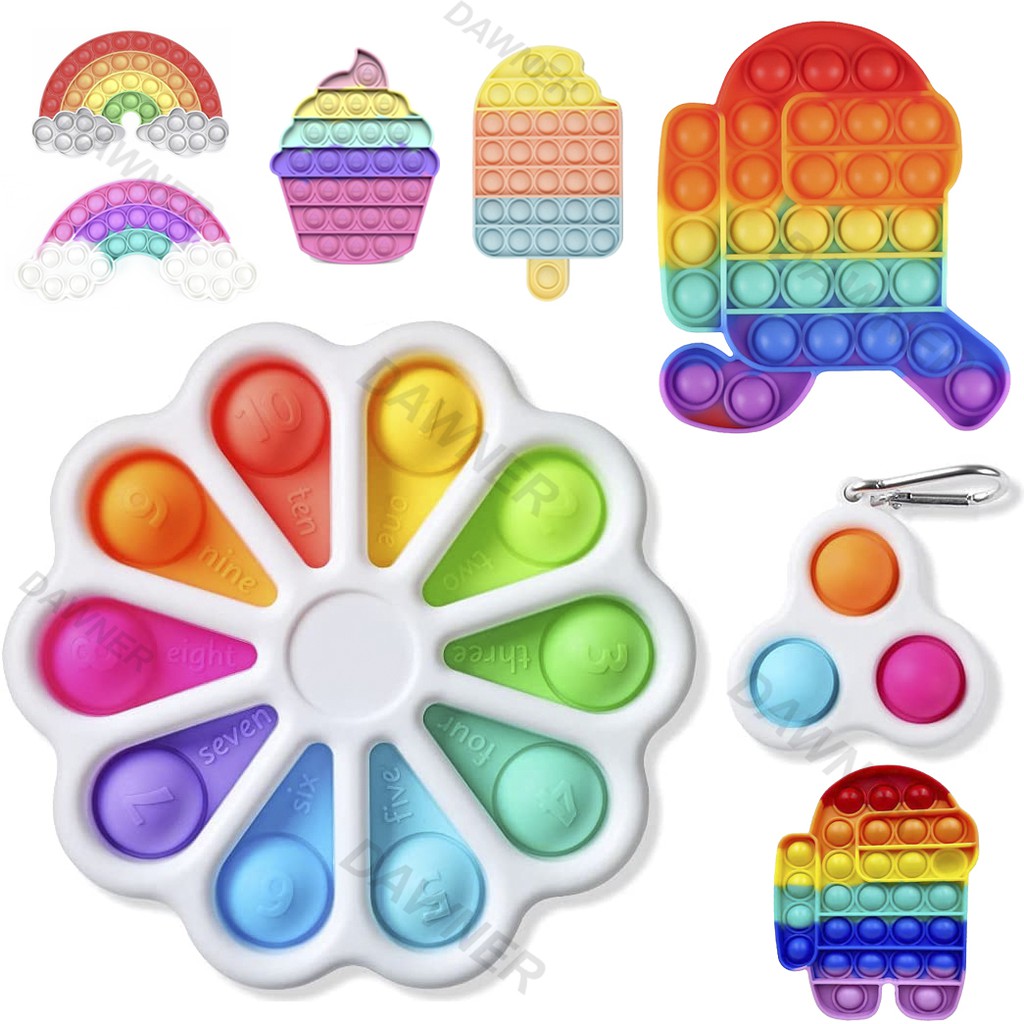 Silicone Funny Simple Dimple Digits Fidget Toys Baby Fat brain Sensory ...