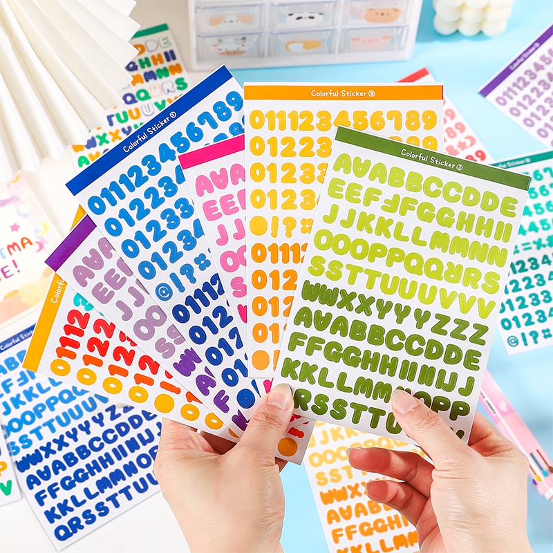 6 Sheets Colorful English Alphabet DIY Deco Stickers | Shopee Singapore
