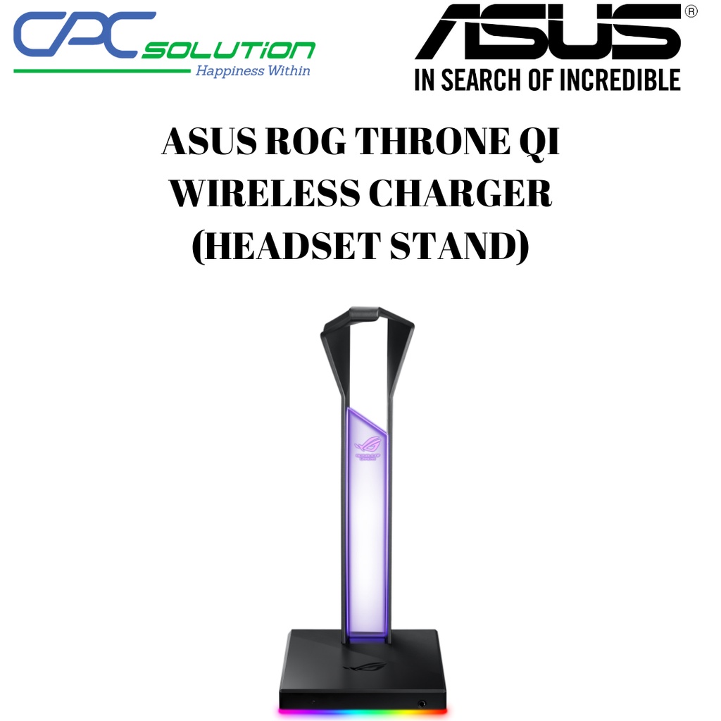 ASUS ROG THRONE QI WIRELESS CHARGER HEADSET STAND 2 YEARS WARRANTY ...