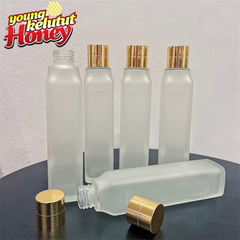 Botol Kaca / Botol Madu 140ml With Gold Cap | Shopee Singapore