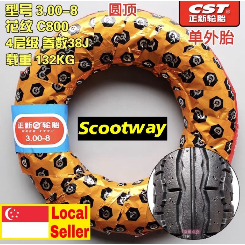 CST 3.00-8 Tire C800 PMA/ Fiido E scooter | Shopee Singapore