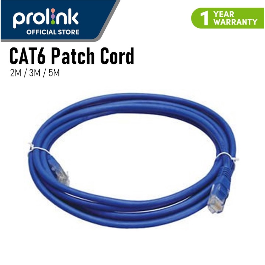 PROLiNK CAT6 23AWG Patch Cord UTP ( 5 Meters ) | Shopee Singapore