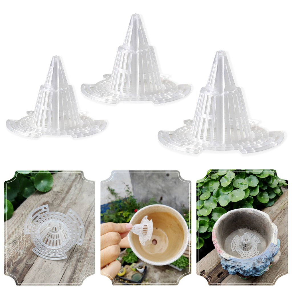 [herebuy] 12PCS Flower Pot Grid Mat Filter Mesh Pad With Cone-bottom ...