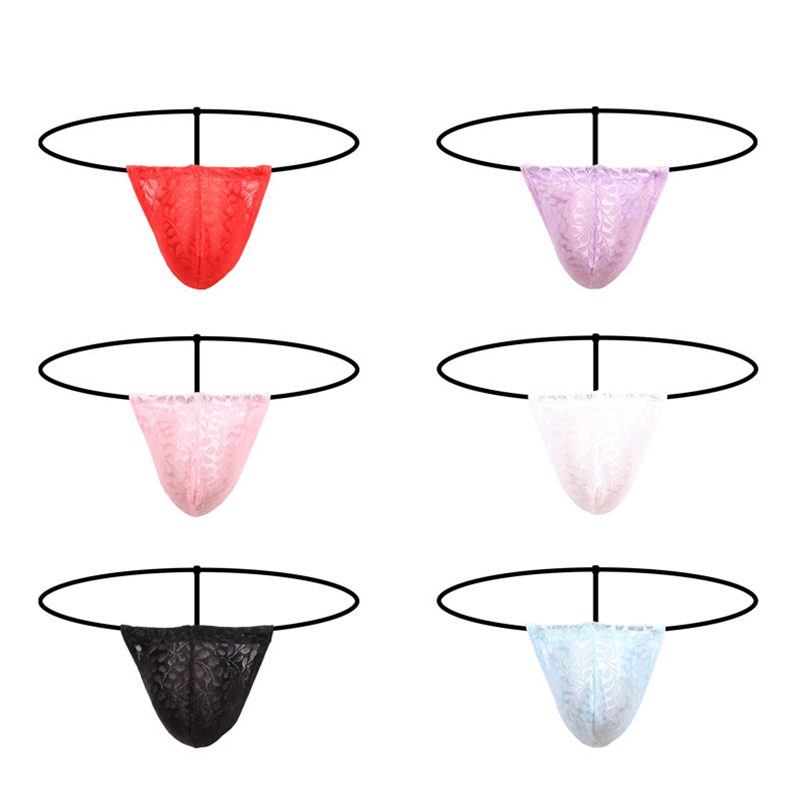 Men's Underwear Sexy Transparent G-string Thong Briefs Bulge Pouch ...