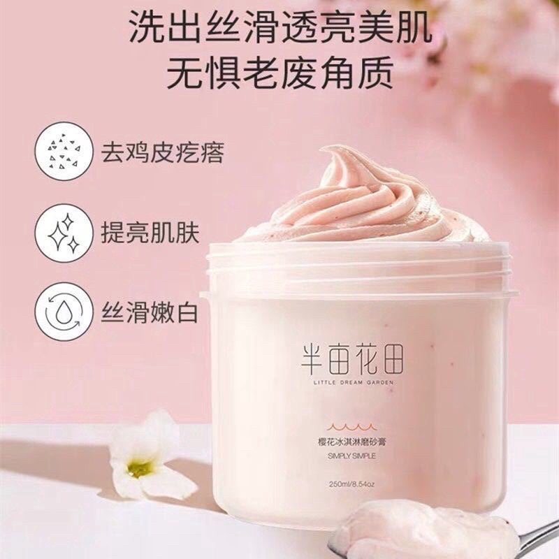 Half Acre Flower Field Ice Cream Cherry Blossom Scrub Whole Body ...