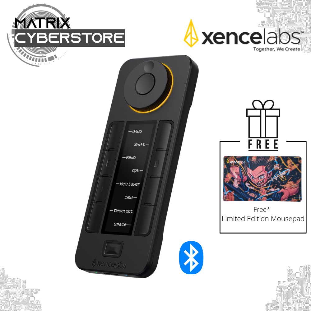 Xencelabs Quick Keys Wireless Remote | OLED Display, 8 programmable ...