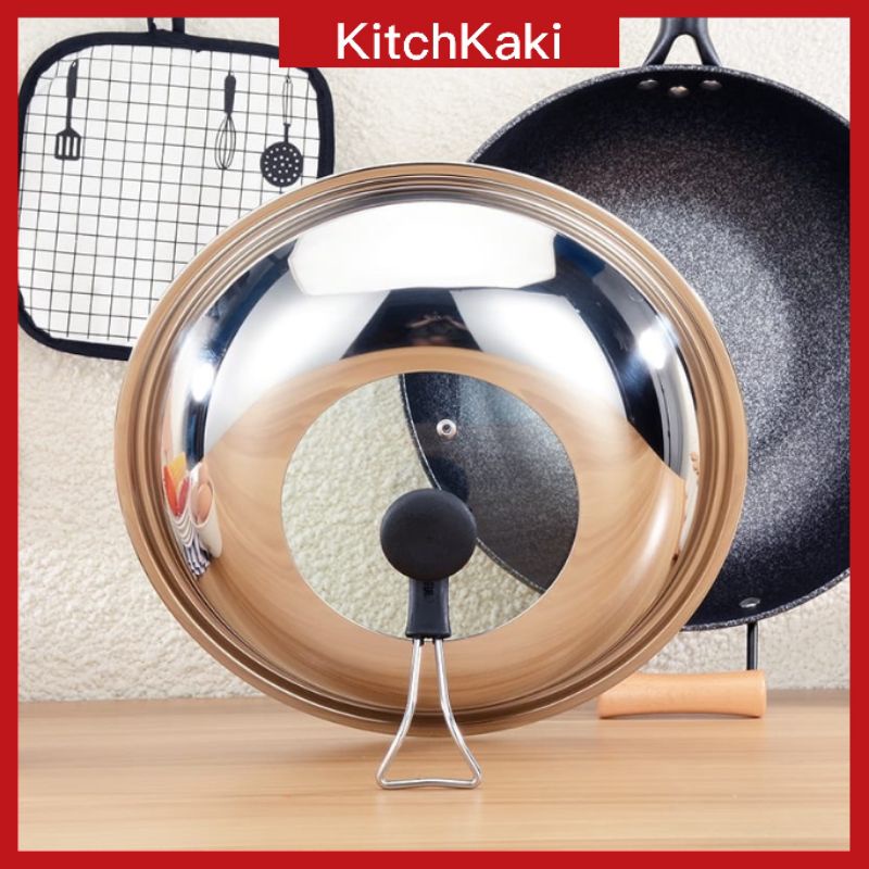 30/32/34/36/38/40/42CM Stainless Steel Wok Cover/Wok Cover Lid/Pan ...