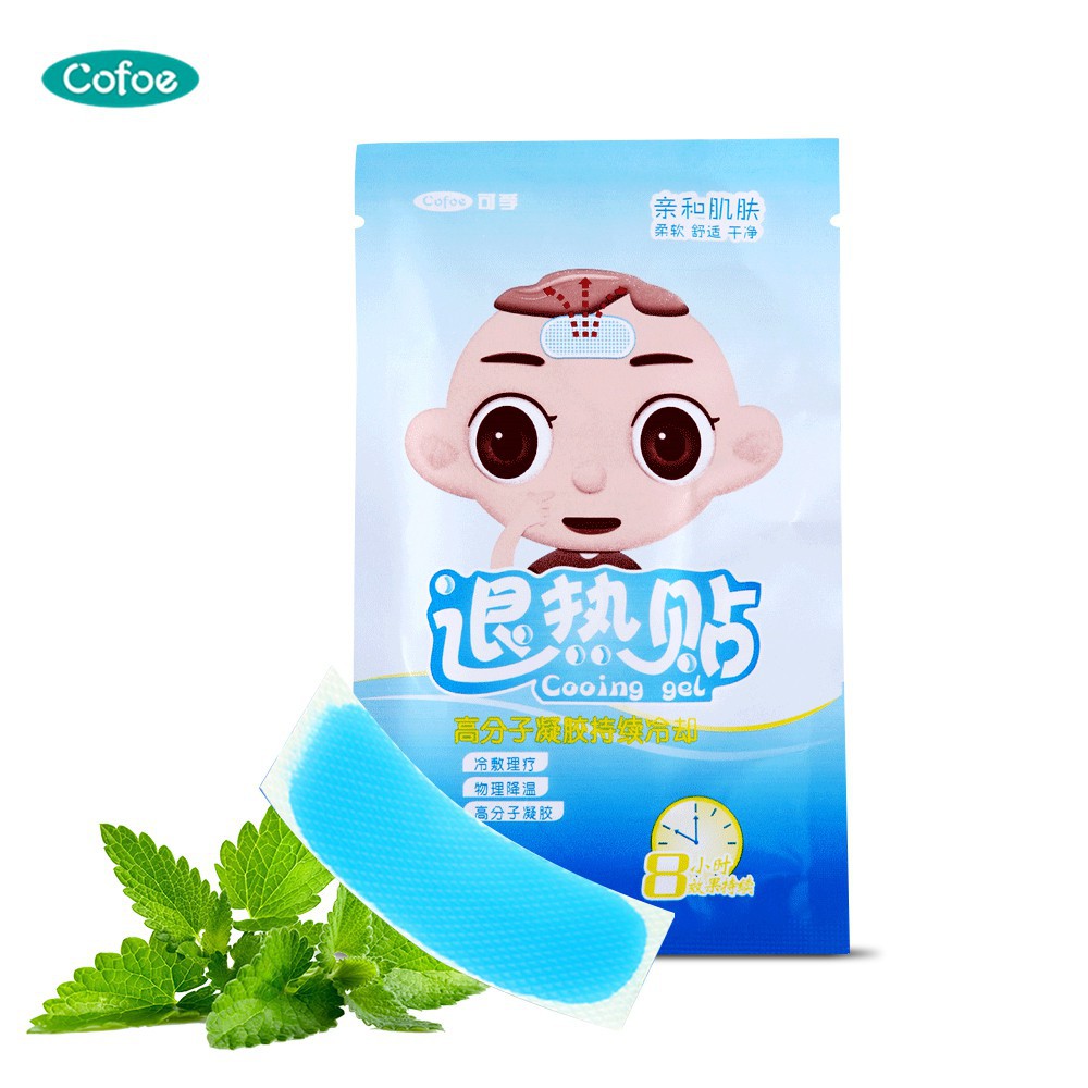 Cofoe Cooling Gel Patch Hydrogel Cool Fever Plaster for Baby Fever ...