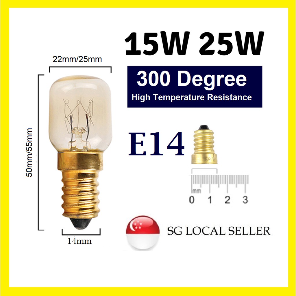 [SG Local Seller] E14 Oven Light Bulb 15W 25W | Shopee Singapore