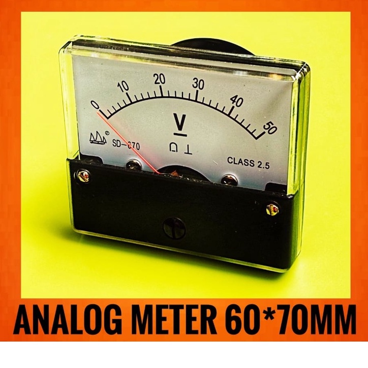 ANALOG AMP METER VOLT METER PANEL METER 60*70 MM (BACK 52MM) | Shopee ...