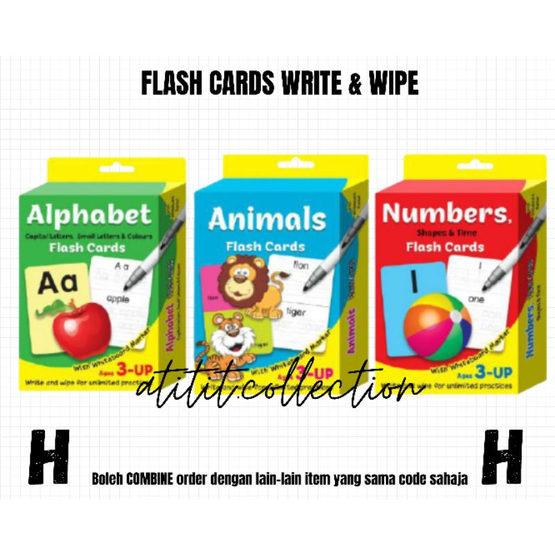 Flash Cards Write and Wipe | Animal Flash Cards | Numbers Flash Cards ...