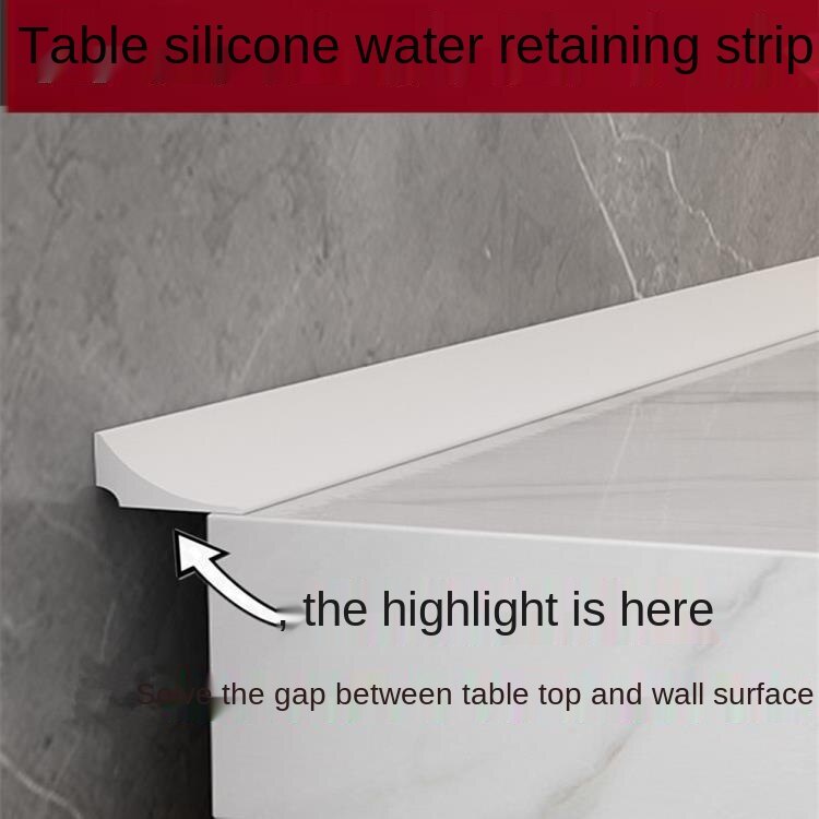 Sink Edge Protector 2M Bendable Silicone Waterstop Strip Kitchen ...