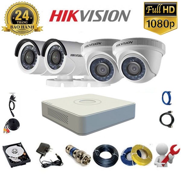 Full set of Hikvision 2.0MP FullHD 4-eye Camera | Shopee Singapore