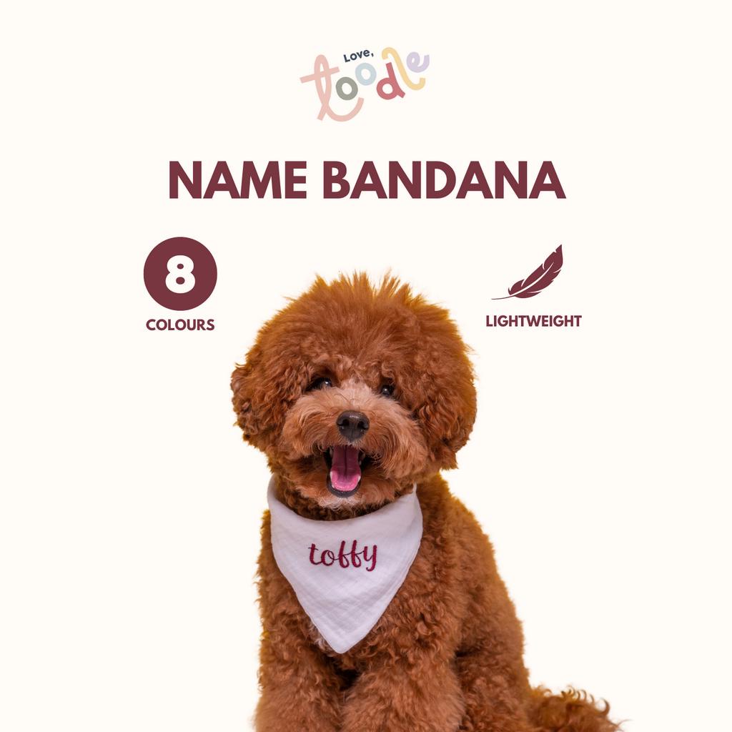 [SG] Love Toodle Personalised Name Dog/Cat Bandana | Shopee Singapore