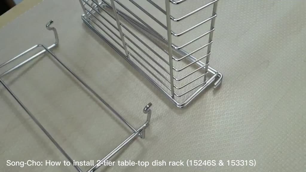 Song Cho 18.8 Stainless Steel 2-Tier Dish Rack 2 Trays, Table-Top ...